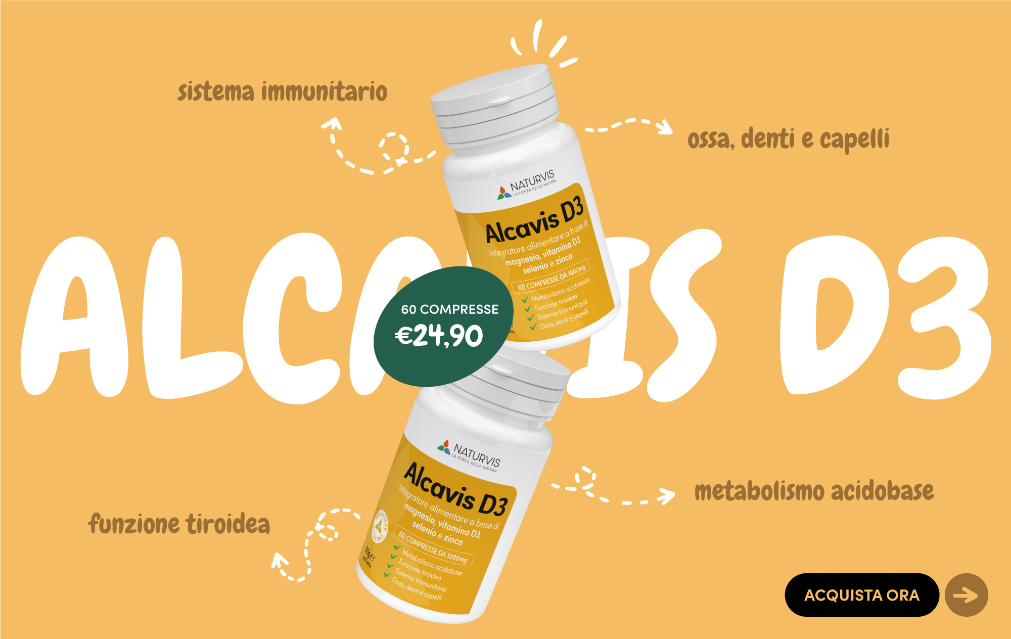 Integratori alimentari alcalinizzanti per salute, benessere e sport