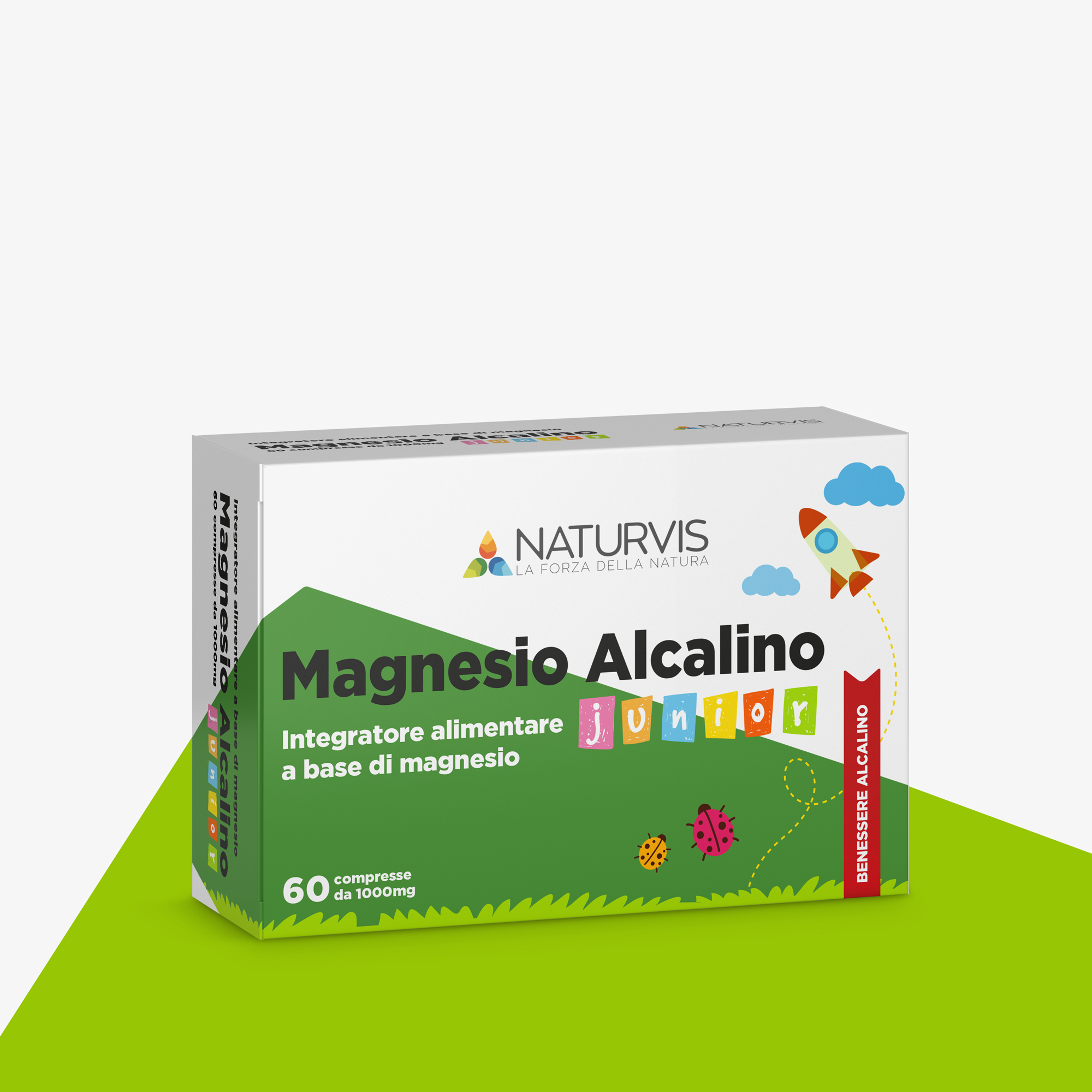 Integratore Magnesio Alcalino Junior | Magnesio per bambini | NATURVIS