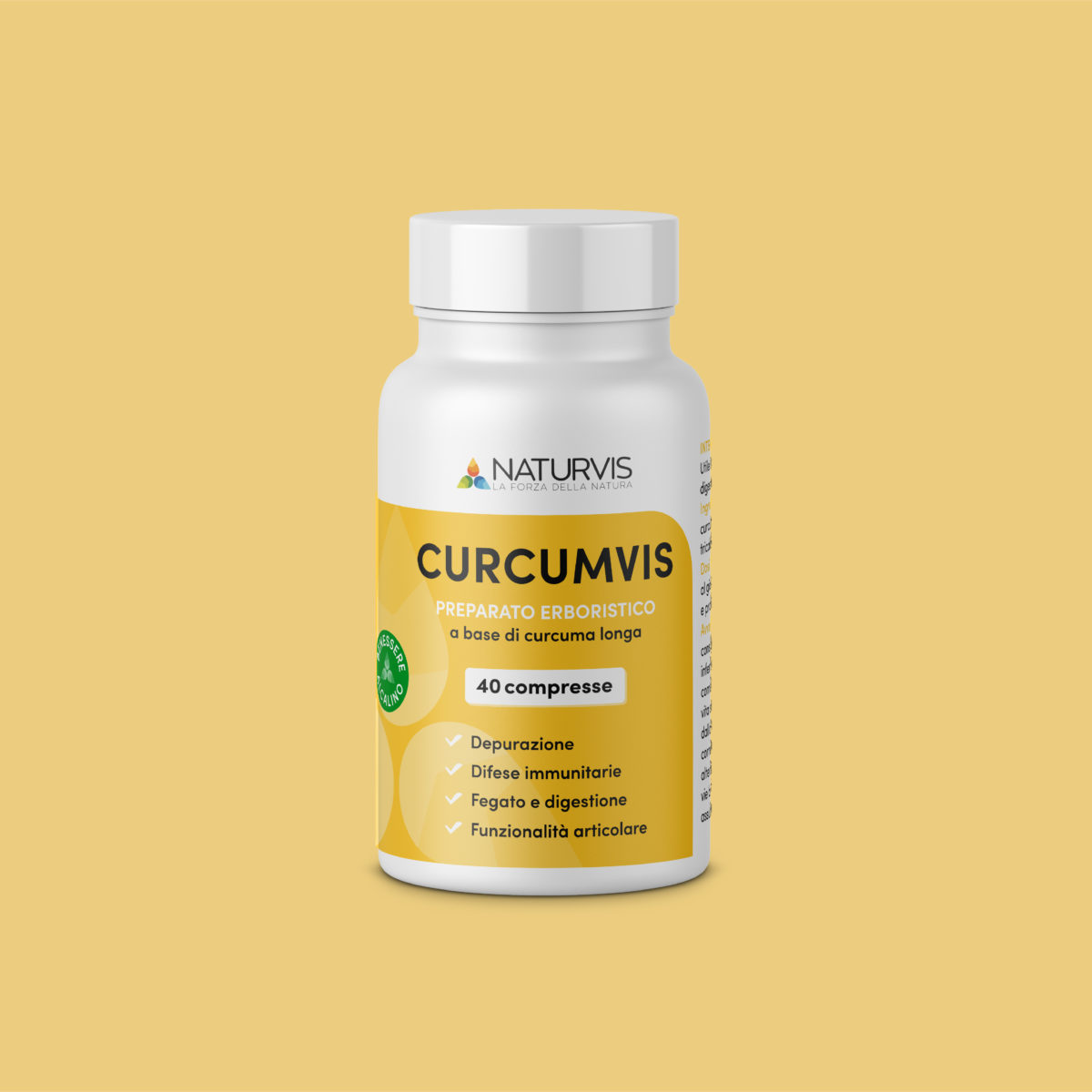 Integratore alimentare a base di curcuma longa | Curcumvis | Naturvis